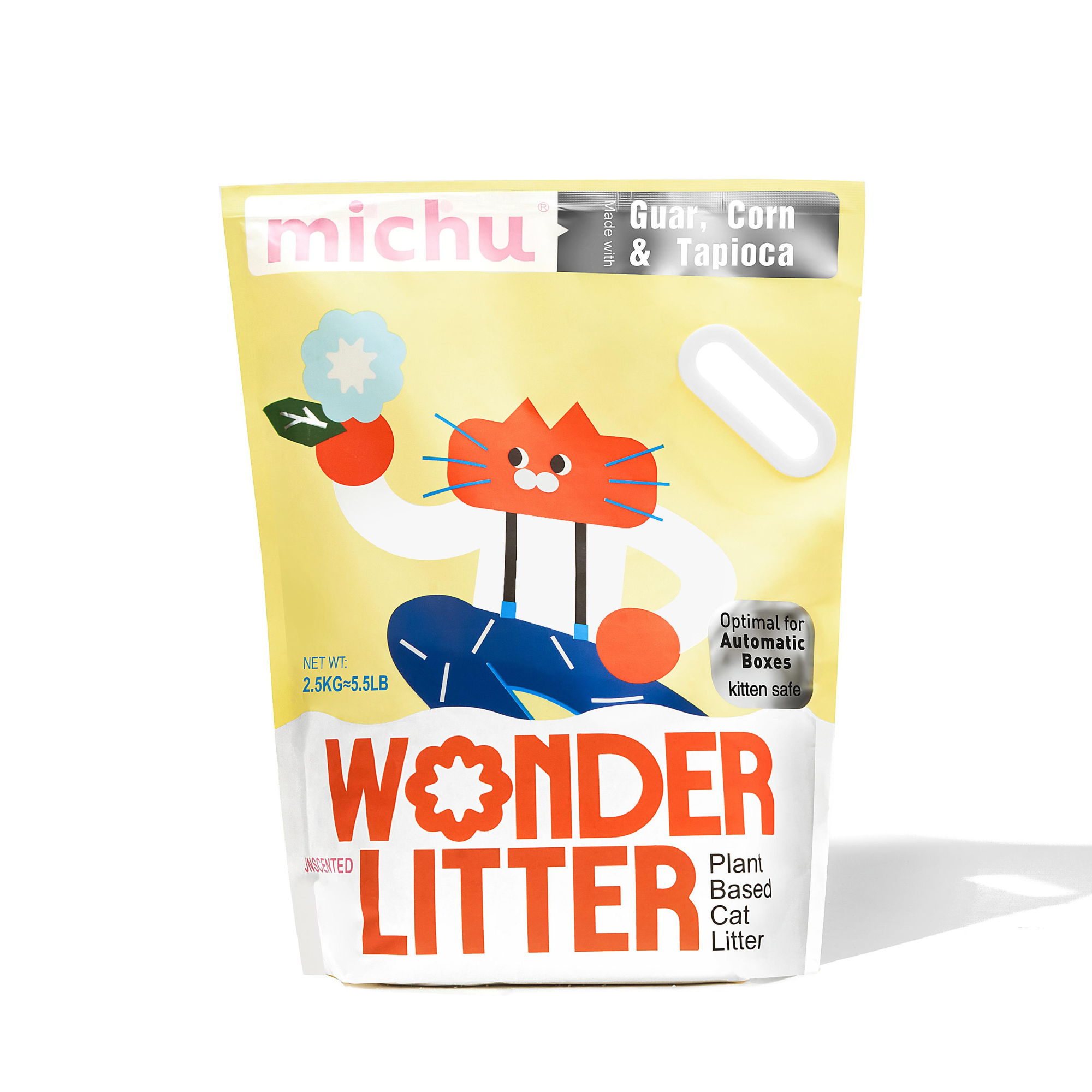 Michu Wonder Plant Based Cat Litter Unscented 2.5kg