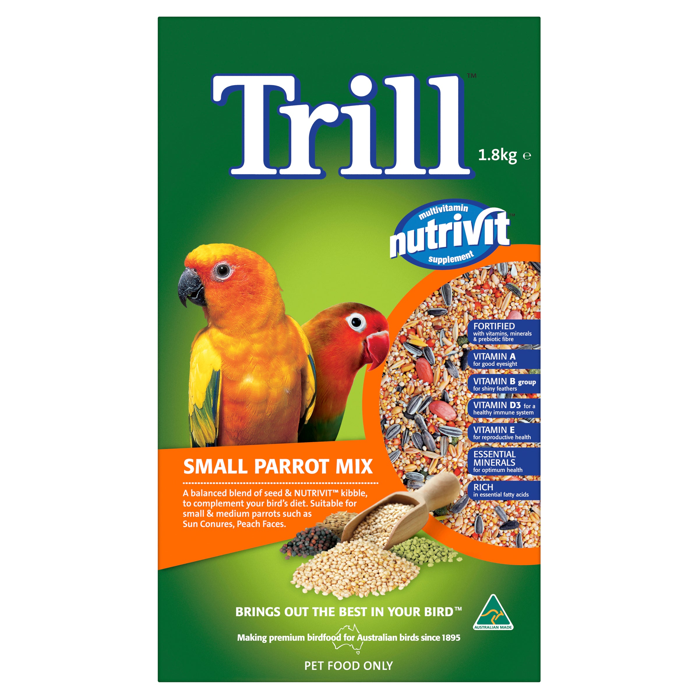 Trill Small Parrot Mix 1.8kg