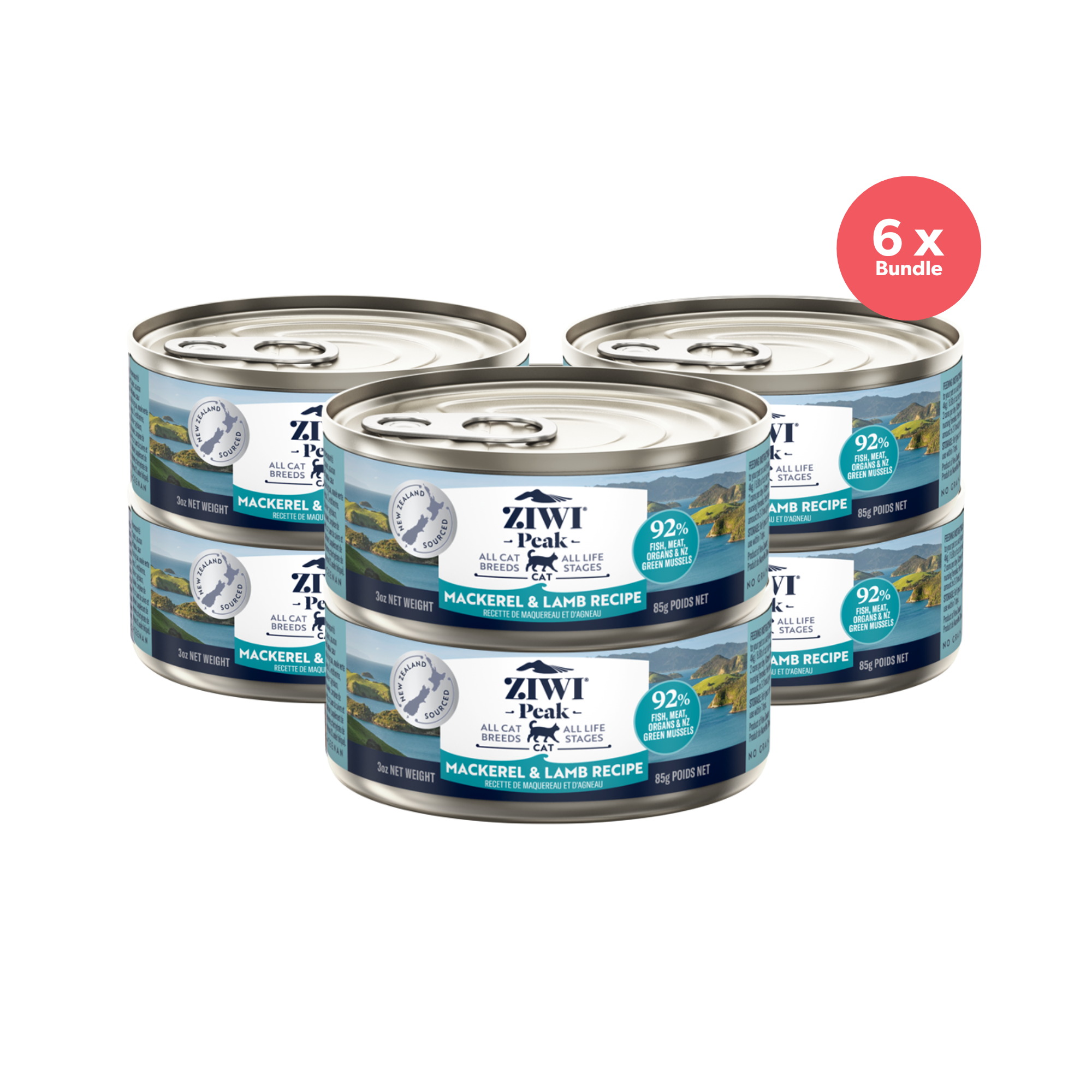 Ziwi Peak Cat Can Food Mackerel & Lamb 85g x 6