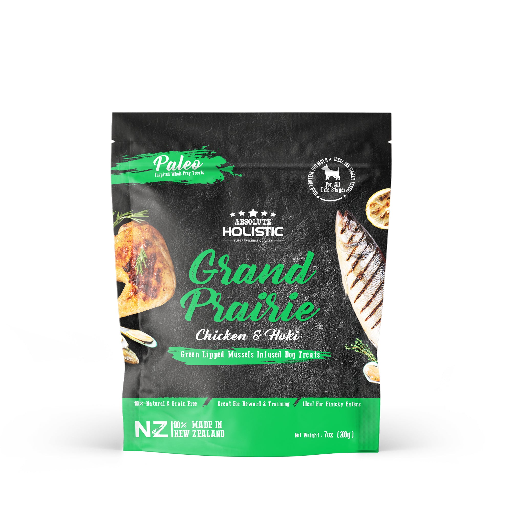 Absolute Holistic Air Dried Dog Treats Chicken & Hoki 200g