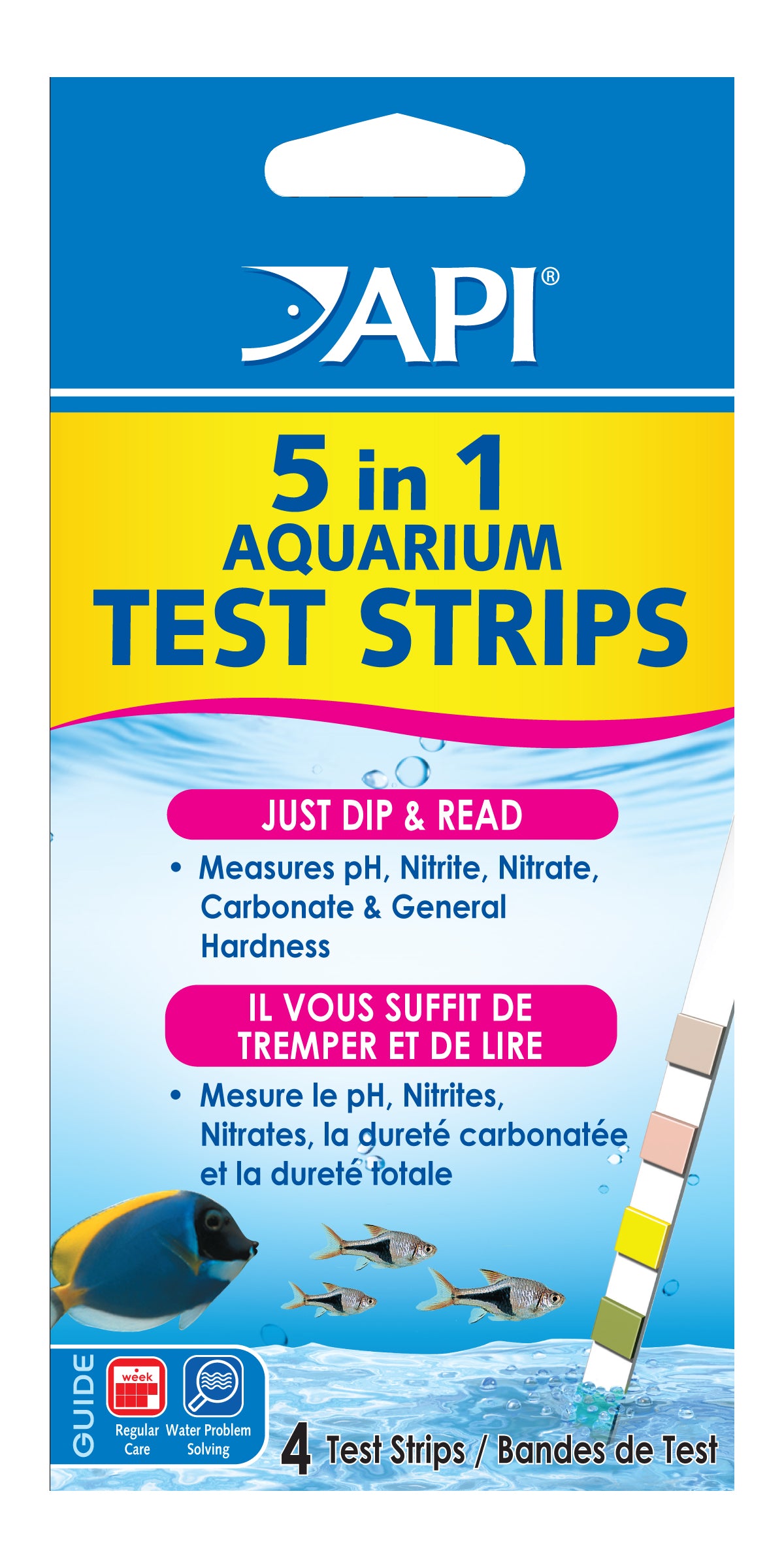 API 5 in 1 Freshwater and Saltwater Aquarium Test Strips