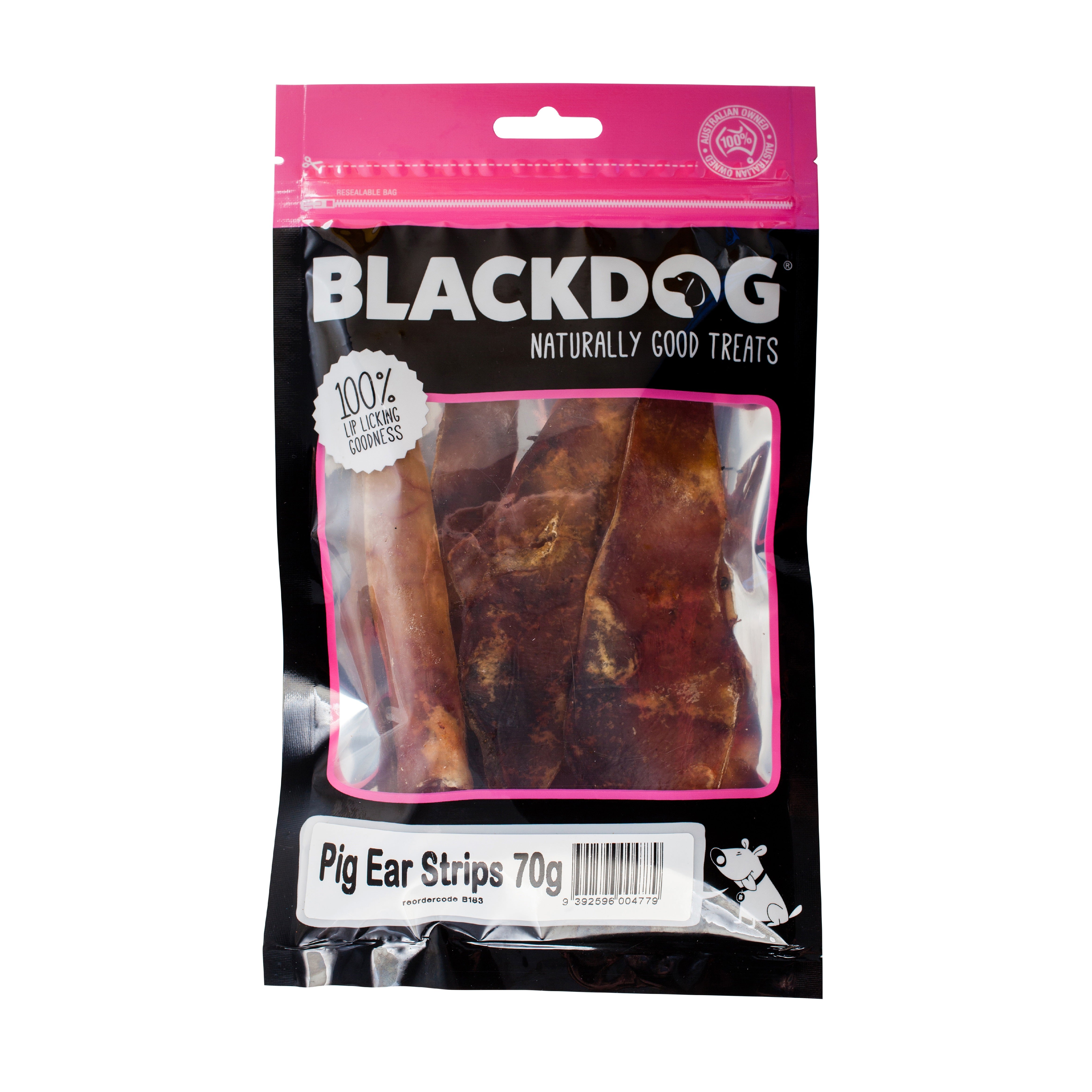 Blackdog Pig Ear Strips Dog Treat
