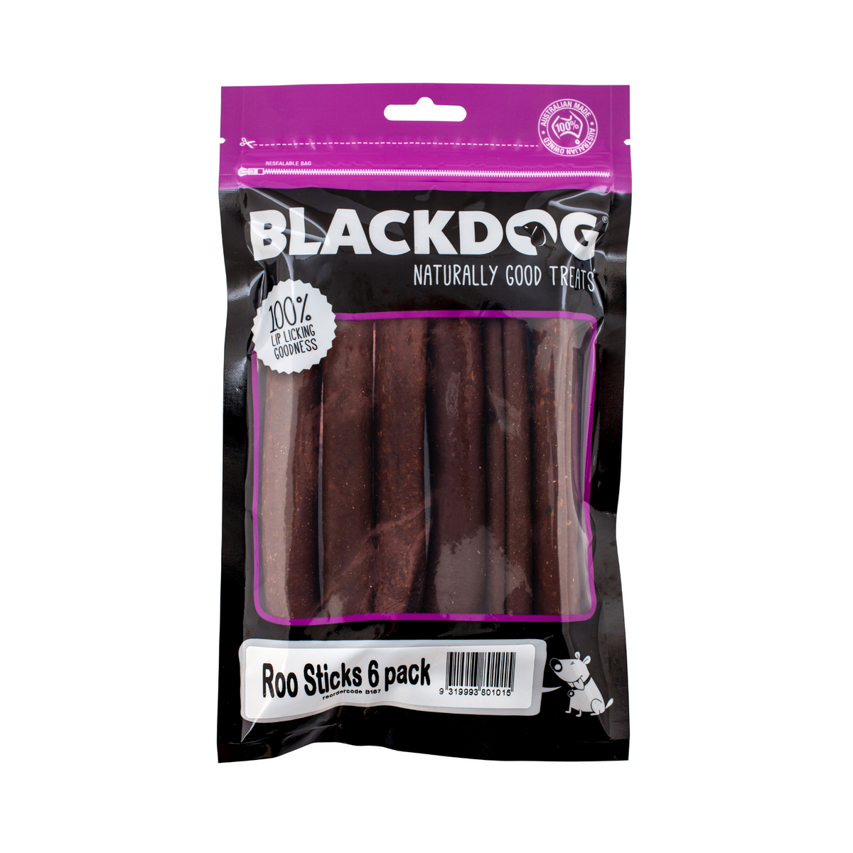Blackdog Roo Sticks Dog Treat 6 Pack