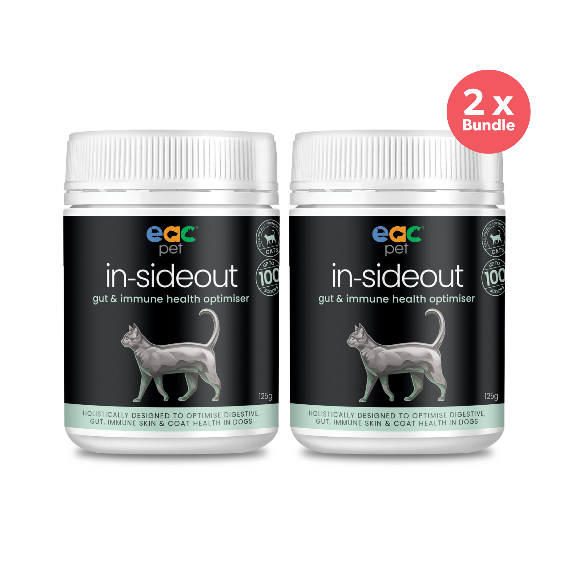 EAC Animal Care In-Sideout Gut & Immune Health Optimiser for Cats 125g