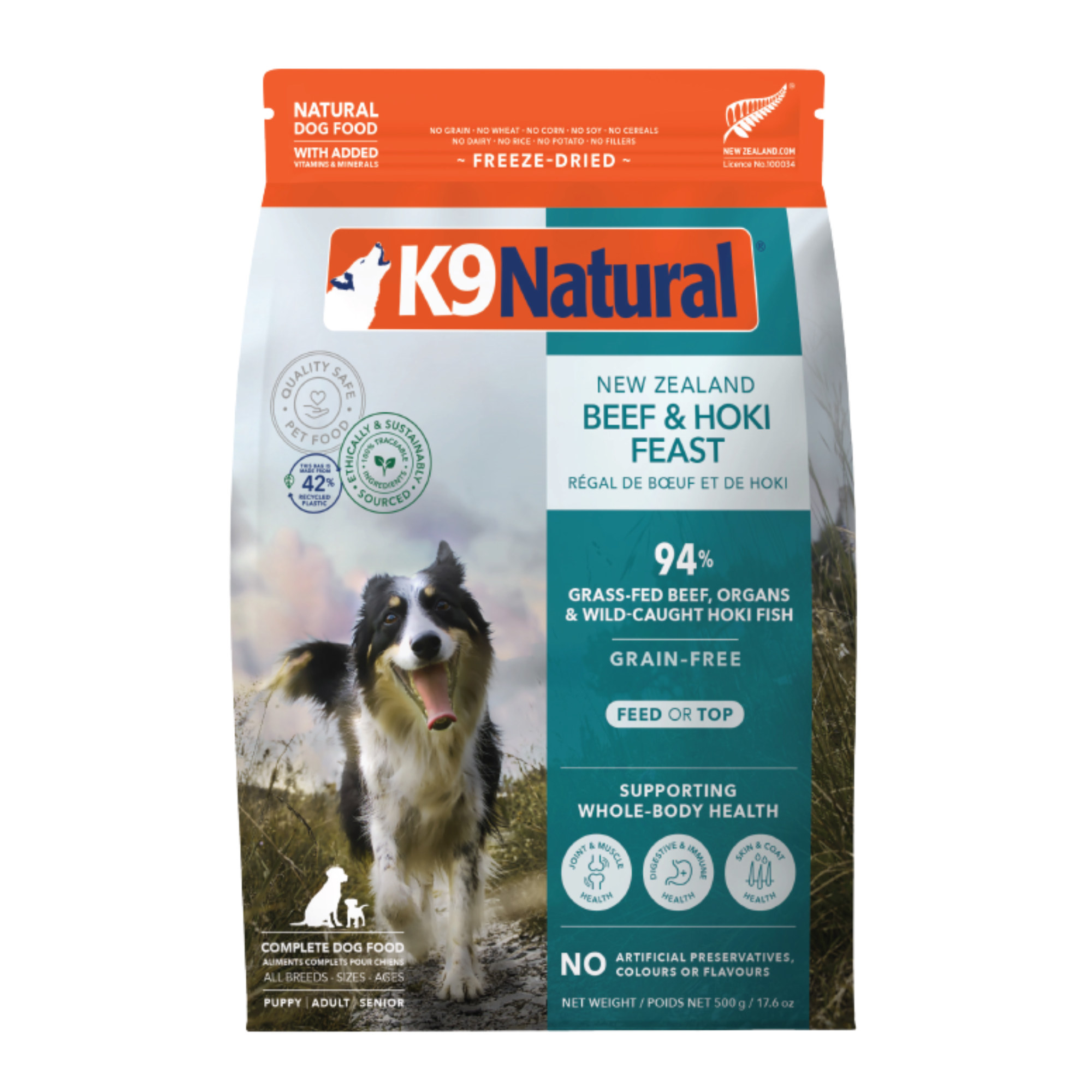 K9 Natural Grain Free Freeze Dried Dog Food Hoki & Beef