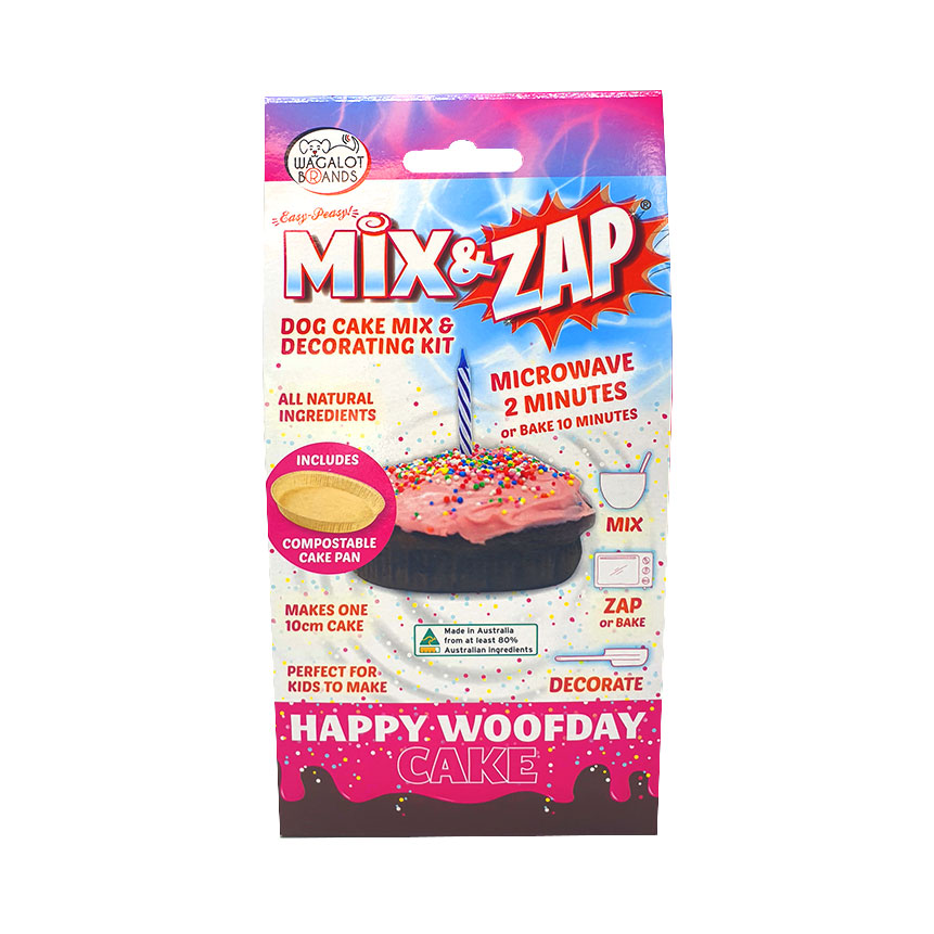Mix and Zap Birthday Cake Kit Dog Treat Pink