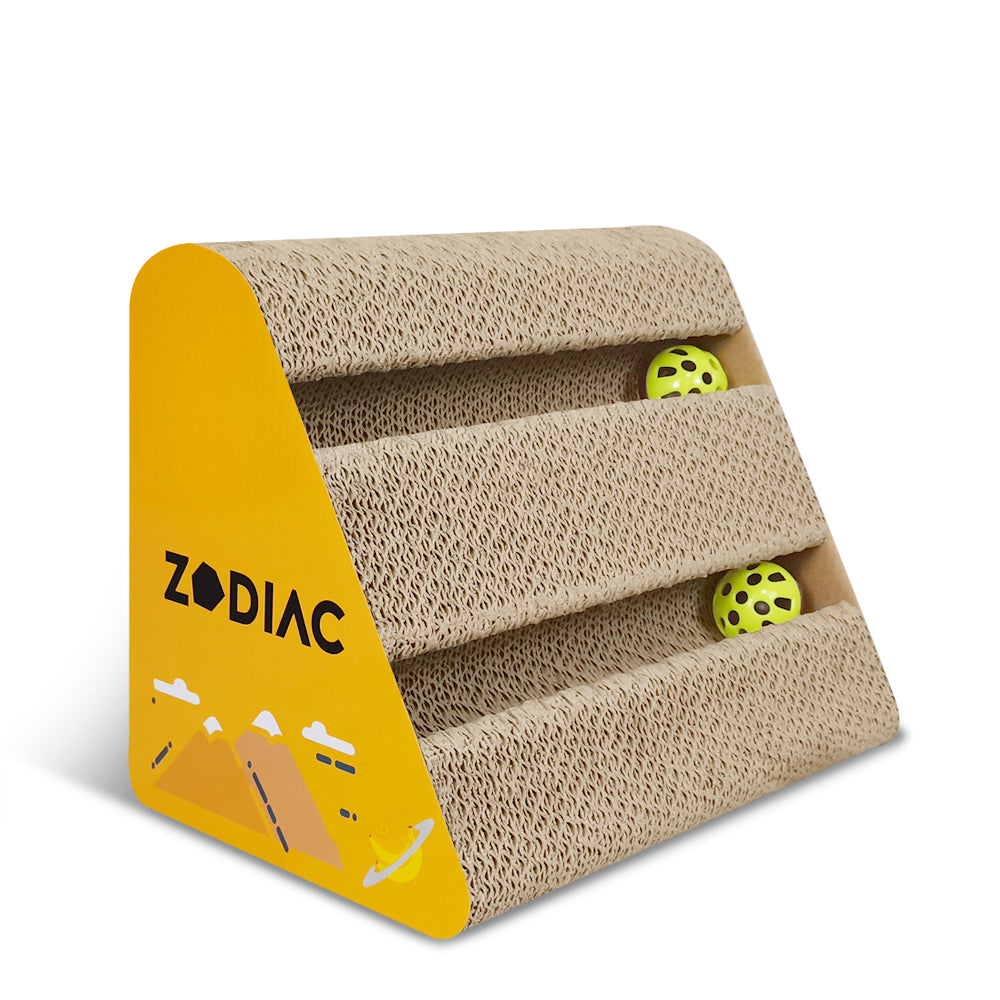 ZODIAC Triangle Ball Cat Scratcher Banana