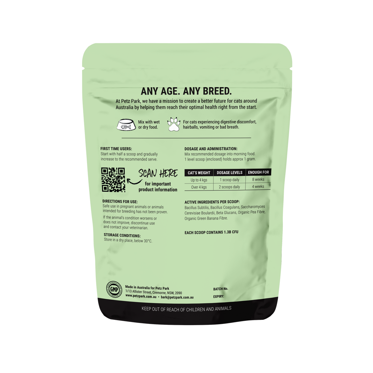 Petz Park Probiotic for Cats 60g x 2