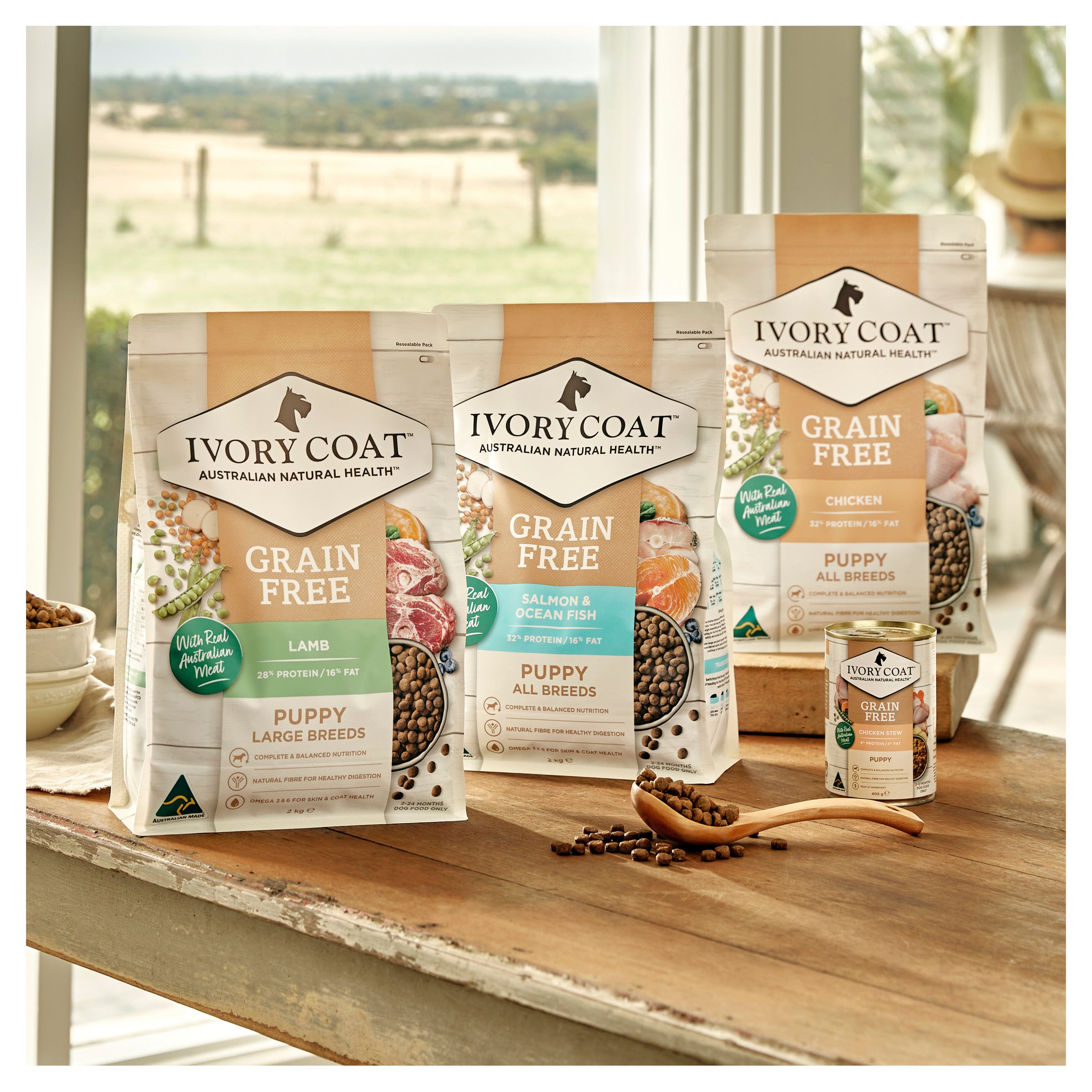 Ivory coat dog food store