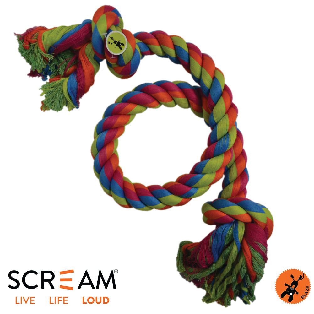 Scream 2-Knot Jumbo Rope Dog Toy